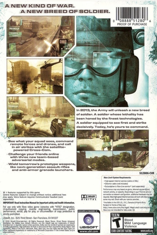 Pre-Owned Ghost Recon Advanced Warfighter Sony Playstation 2 Box only ...