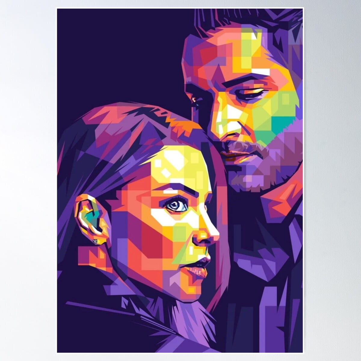 Tom Ellis And Lauren German Poster Wall Art, Modern Wall Decor For ...