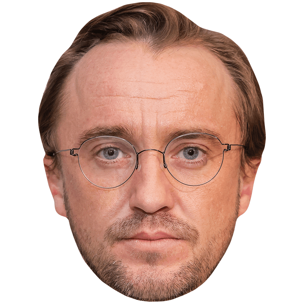 Tom Felton (Glasses) Celebrity Mask, Flat Card Face, Fancy Dress Mask ...