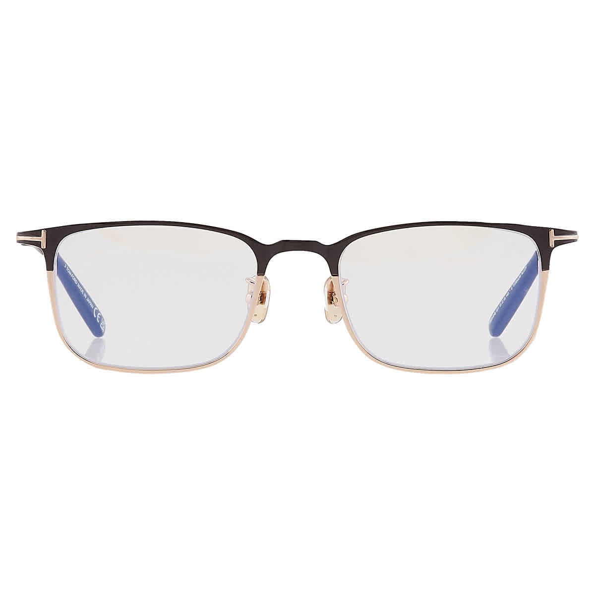 Tom Ford Blue Light Block Rectangular Men's Titanium Eyeglasses FT5929 ...