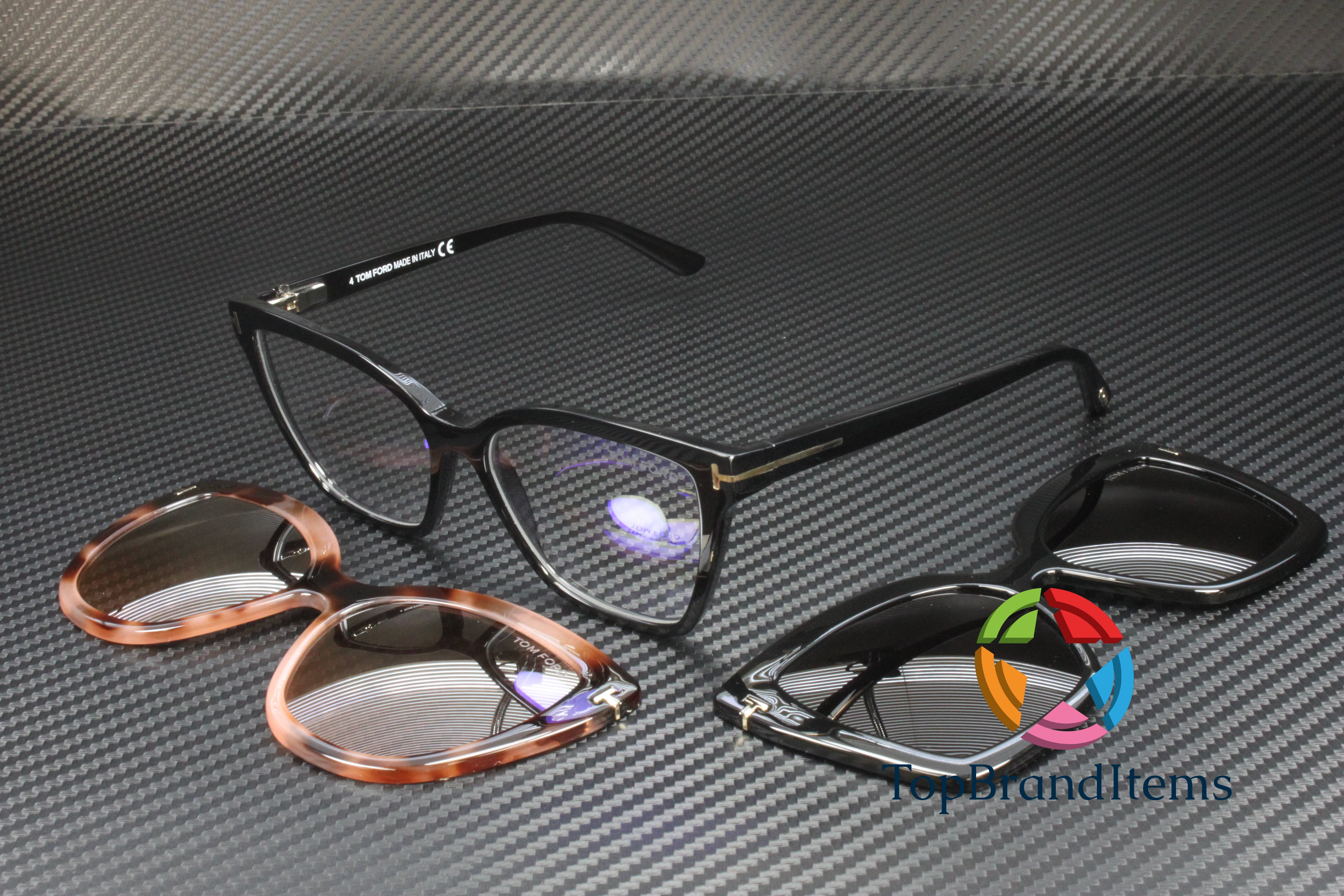 Tom Ford Eyeglasses FT 5641-B 001 Shiny Black Frame with Demo Lens ...