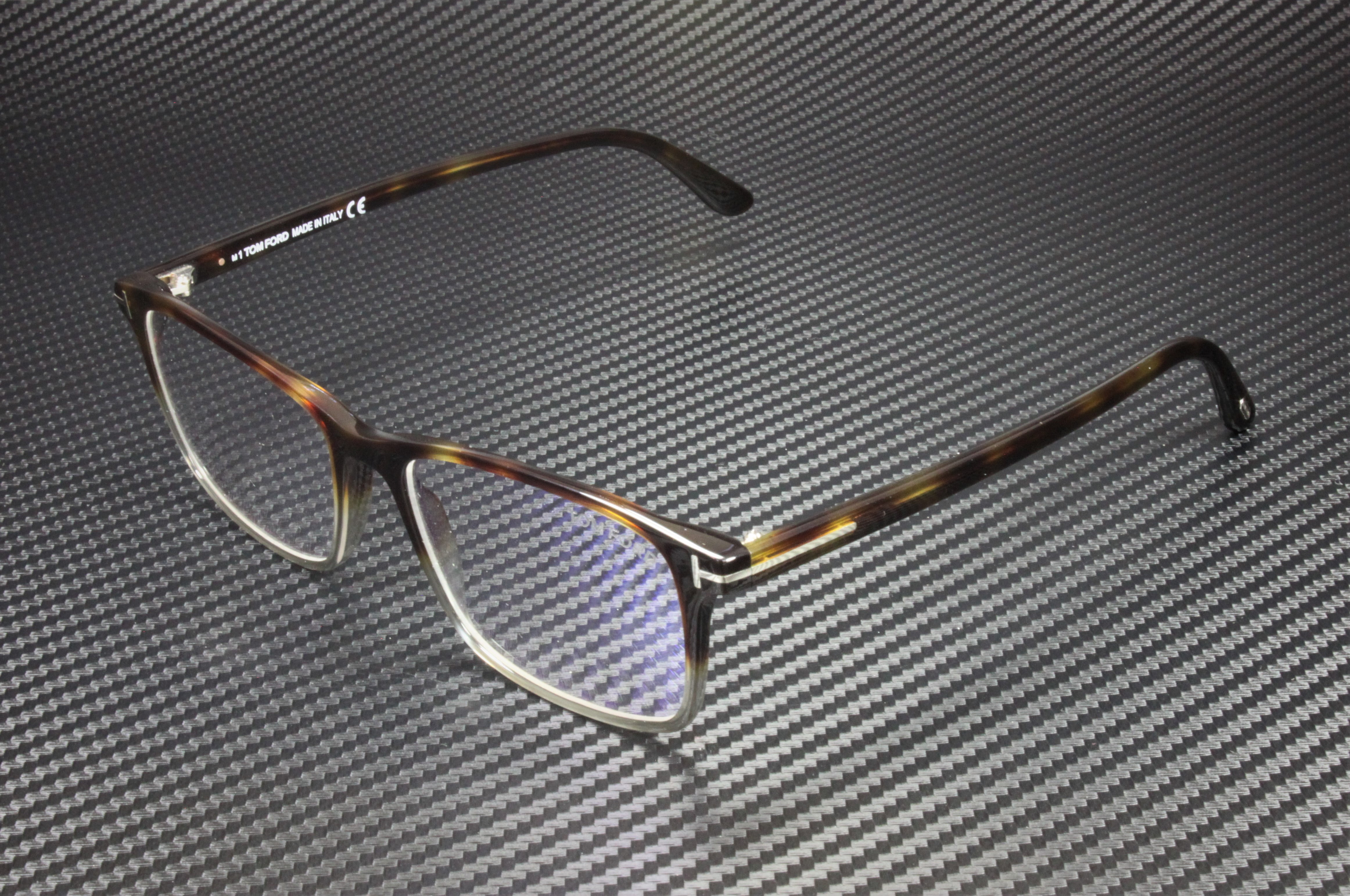 Tom Ford FT5584-B 056 Havana Clear Lens Plastic 54 mm Men's Eyeglasses ...