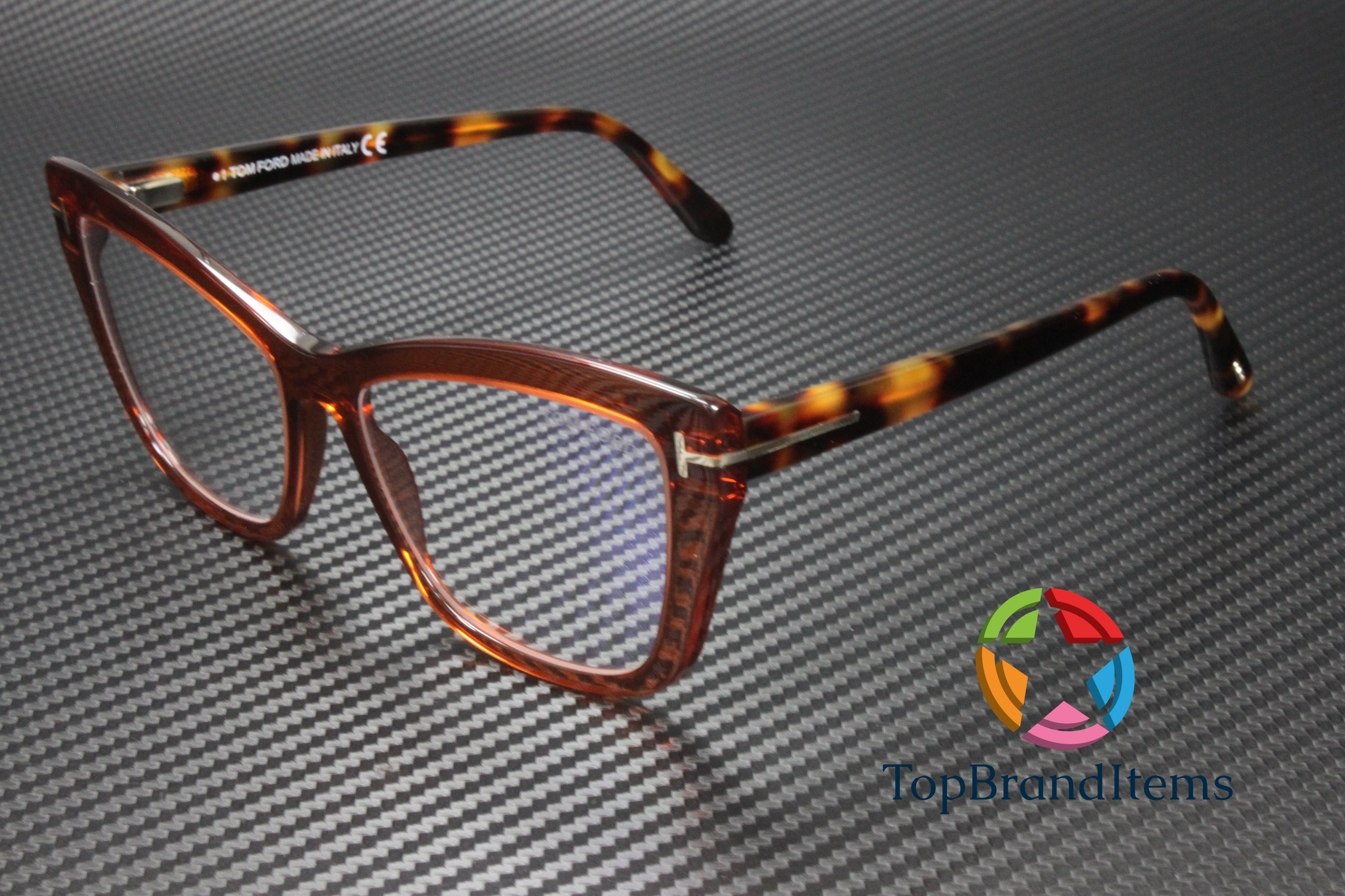 Tom Ford FT5826-B-048 Eyeglasses, Shiny Dark Brown Frame, Optical ...