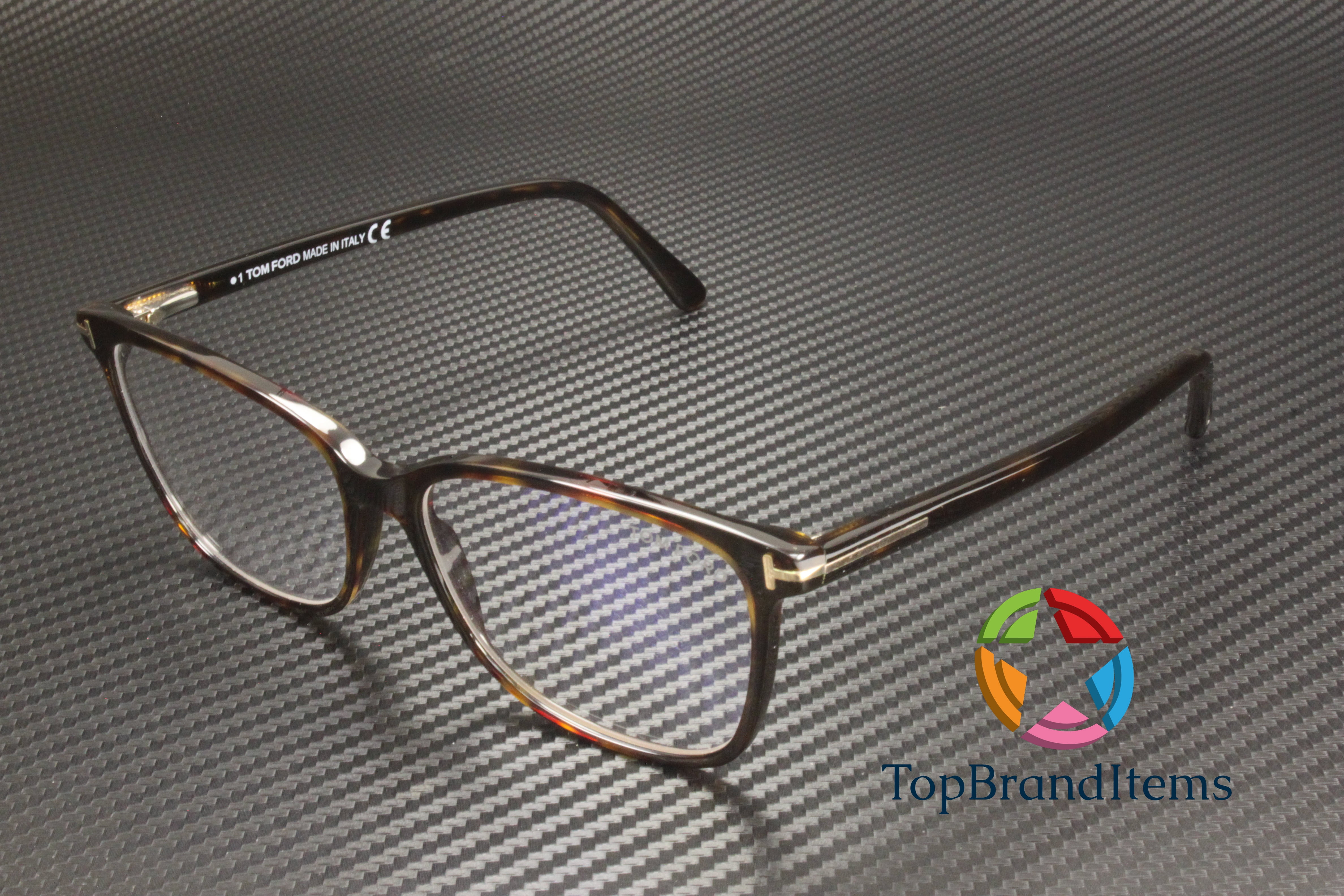 Tom Ford FT5842 B 052 Plastic Dark Havana 54 mm Women's Eyeglasses ...