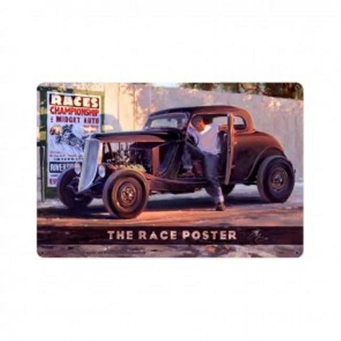 Tom Fritz The Race Poster Metal Sign - 18in.x12in. - Red - Walmart.com