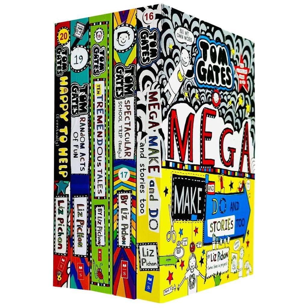 Tom Gates Series 16-20 Collection 5 Books Set By Liz Pichon (Mega Make ...