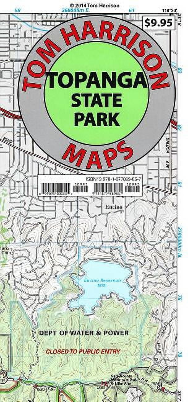 Tom Harrison Maps Topanga State Park Trail Map, (Paperback) - Walmart.com