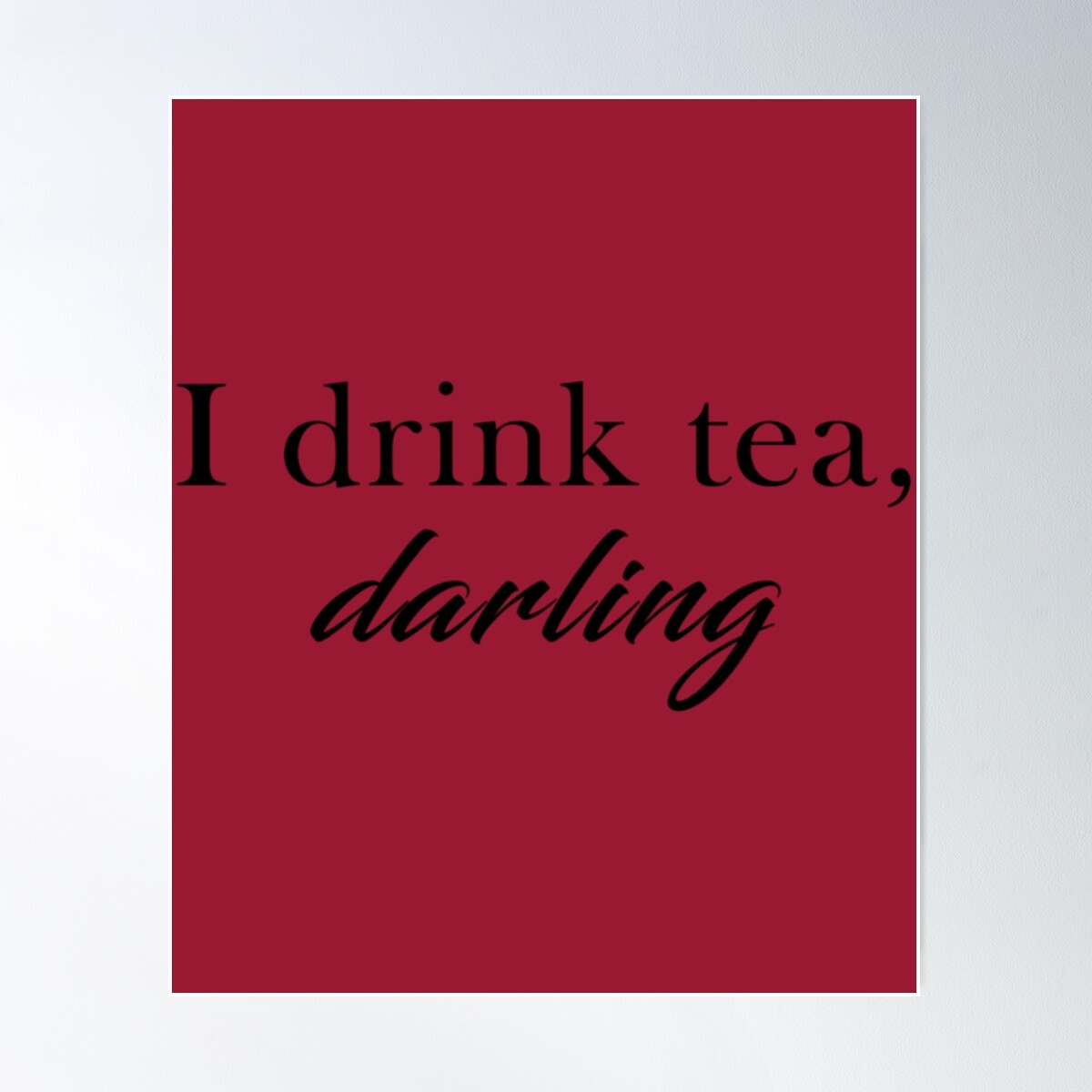 Tom Holland - I Drink Tea Poster Wall Art, Modern Wall Decor For Living ...