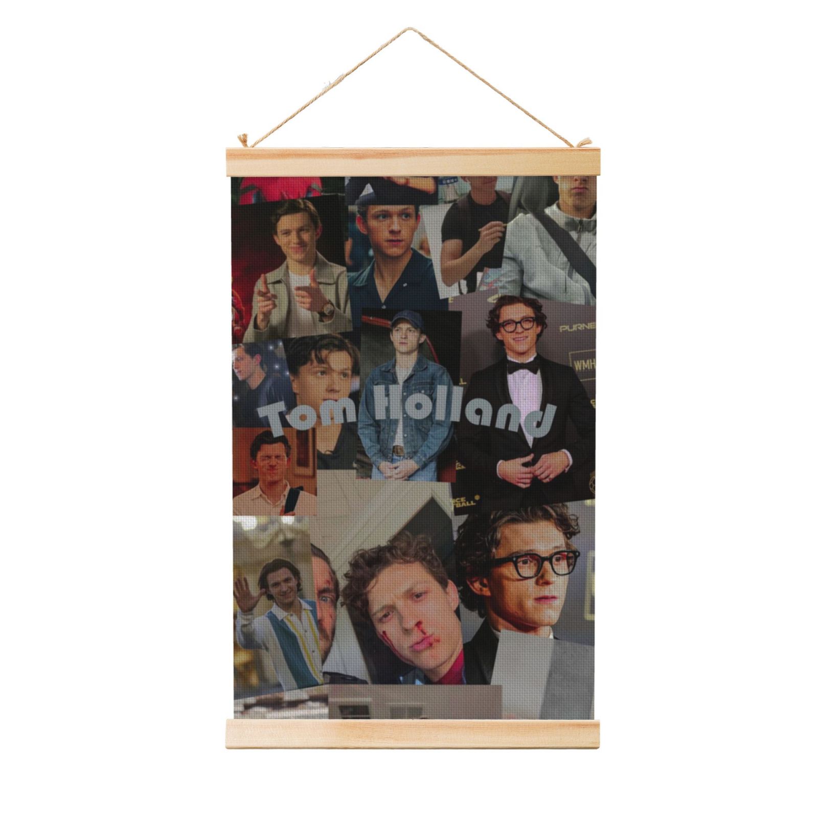 Tom Holland Wooden Shaft Hanging Poster Home Decor Poster Wall Art ...