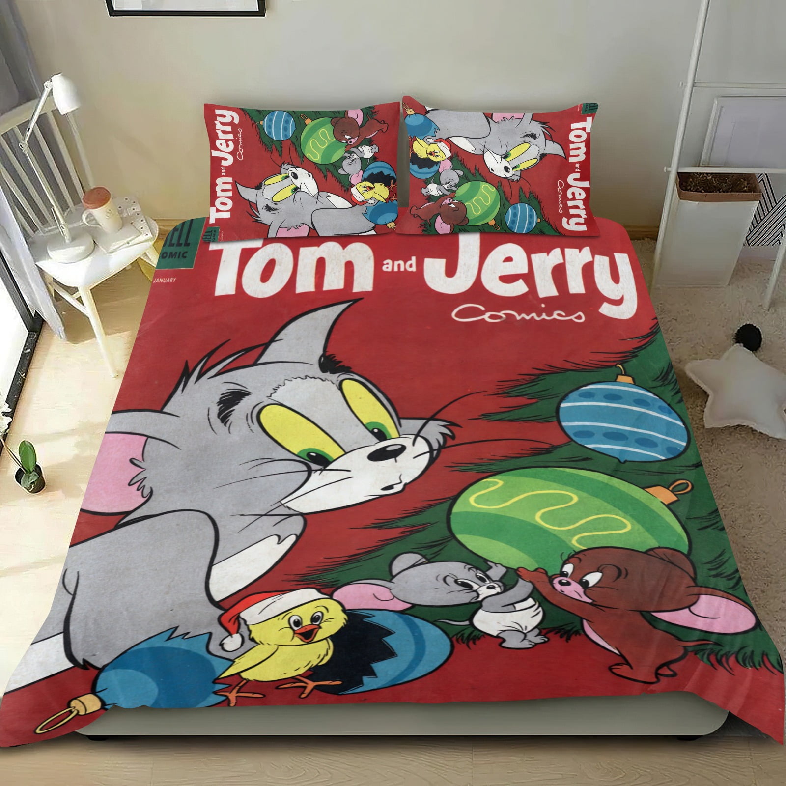 Tom and Jerry 3 Piece Bedding Set Comforter Set Cute Duvet Cover Sets ...