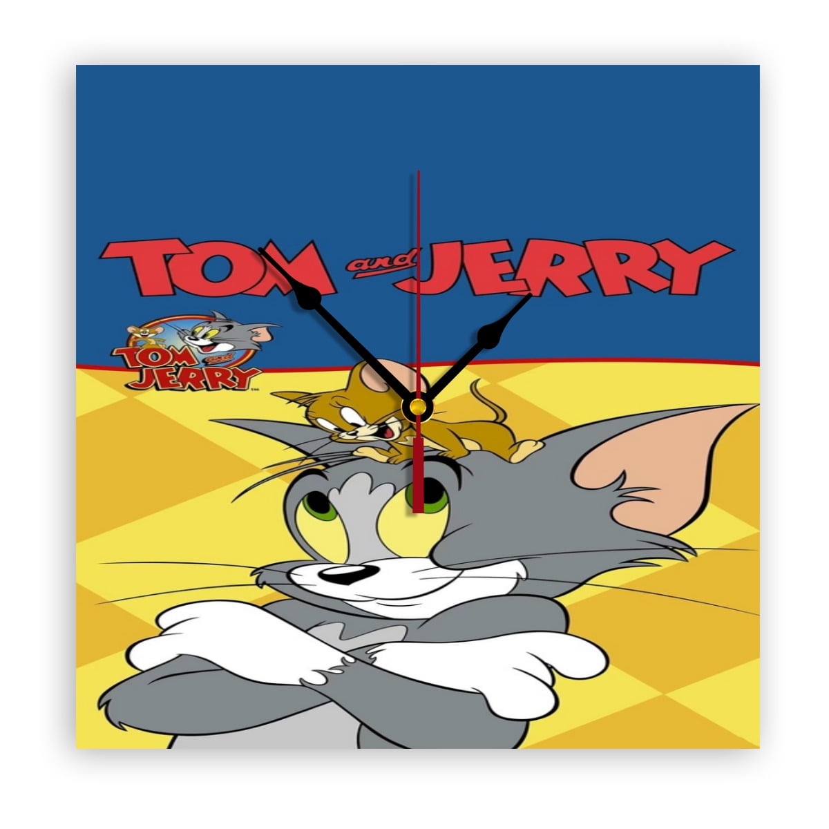 Tom and Jerry Animation wall clock no frame no cover, silent and silent ...