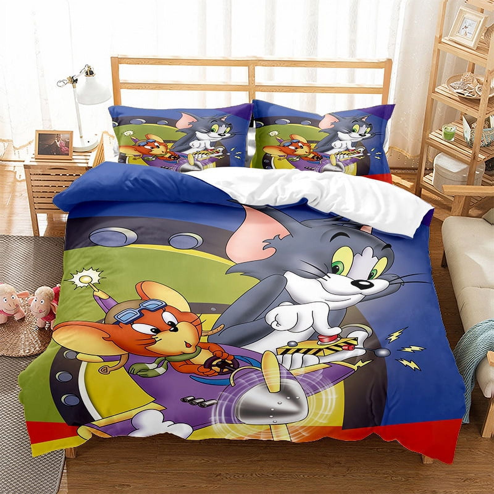 Tom and Jerry Bedding Comforter Cover Set for Girls and boys, Soft ...