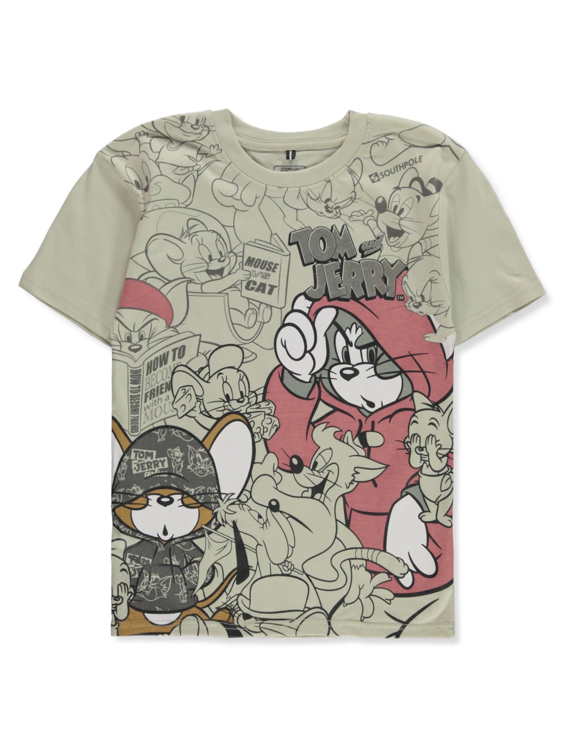 Tom & Jerry Boys' Foil T-Shirt Color: gray Size: 10 - 12 - Walmart.com