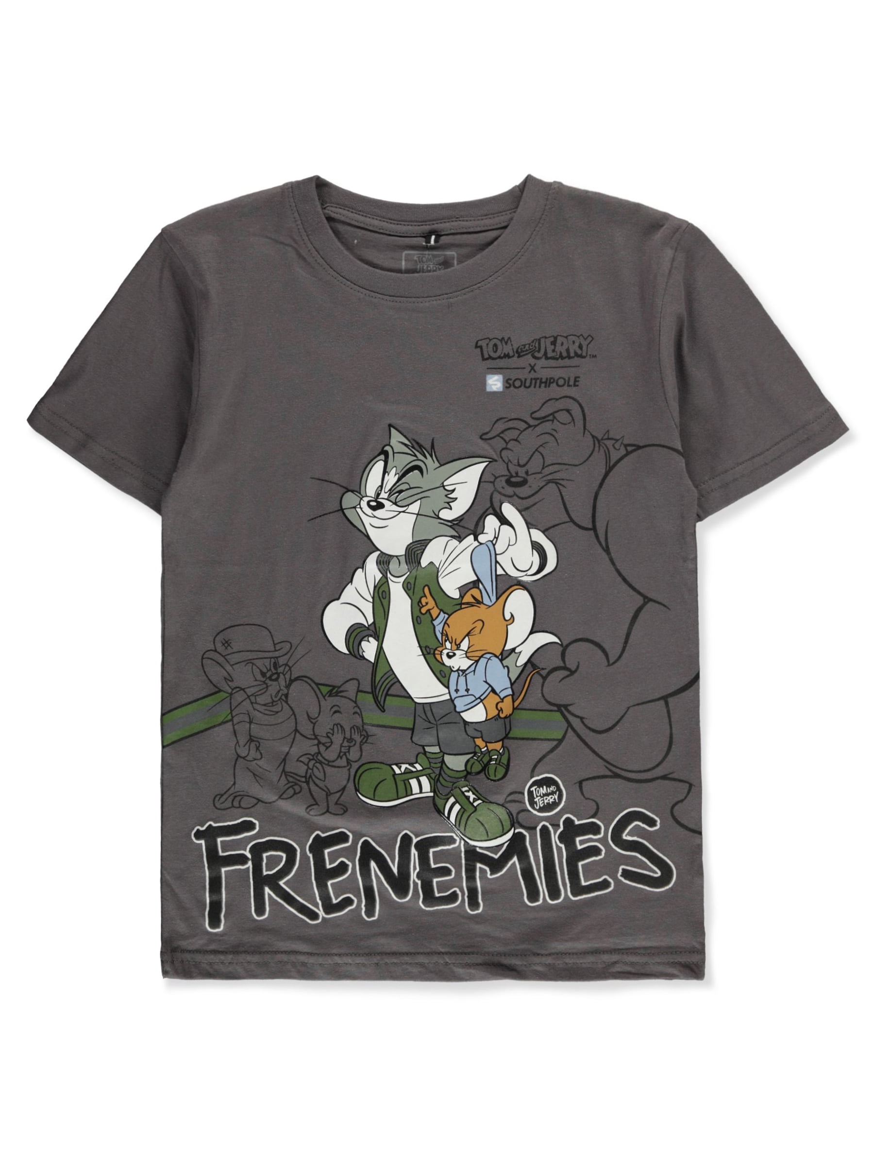 Tom & Jerry Boys' Frenemies T-Shirt Color: gray Size: 18 - 20 - Walmart.com