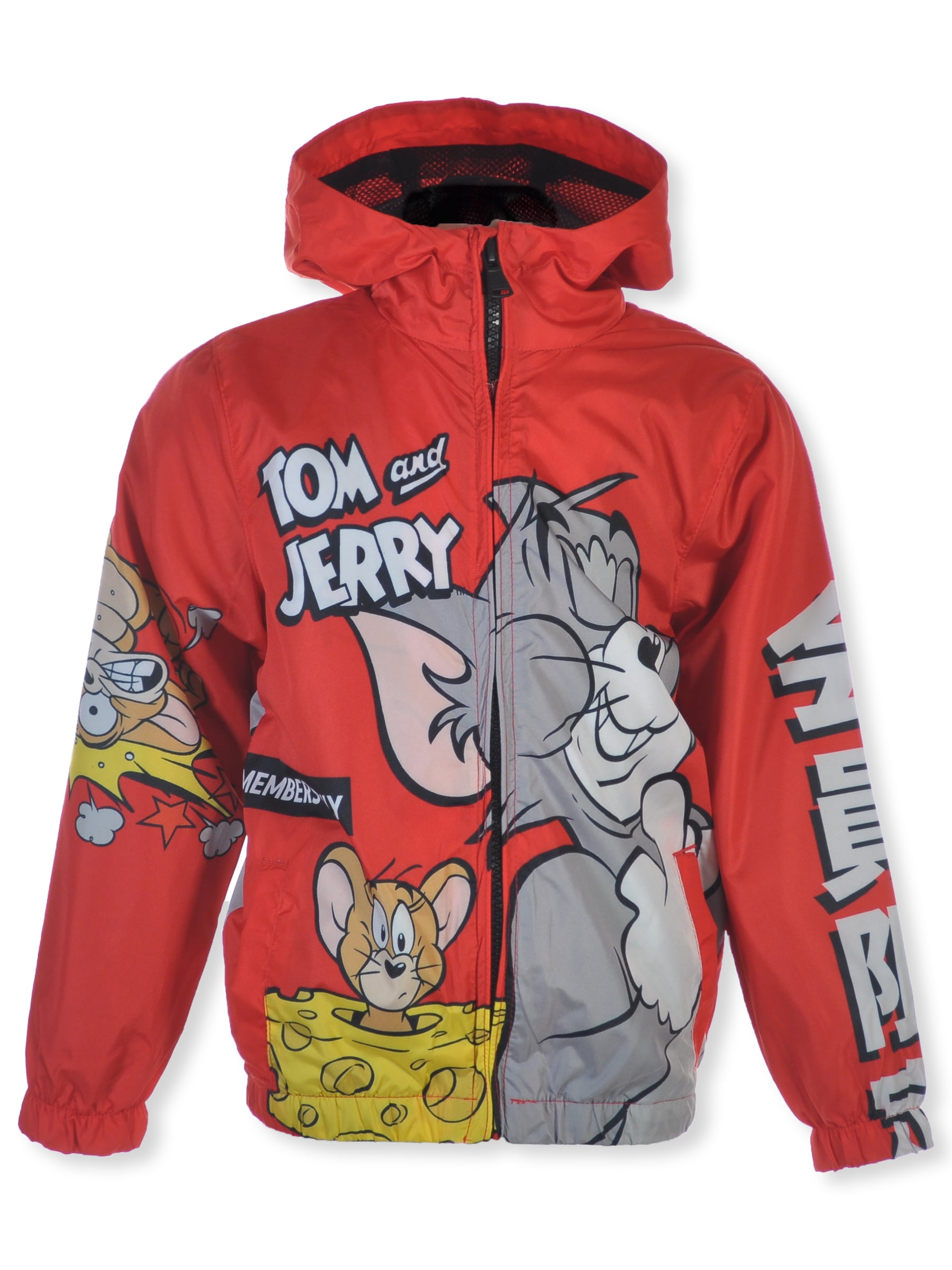 Tom & Jerry Boys' Windbreaker Spring Jacket Color: red Size: 4 ...