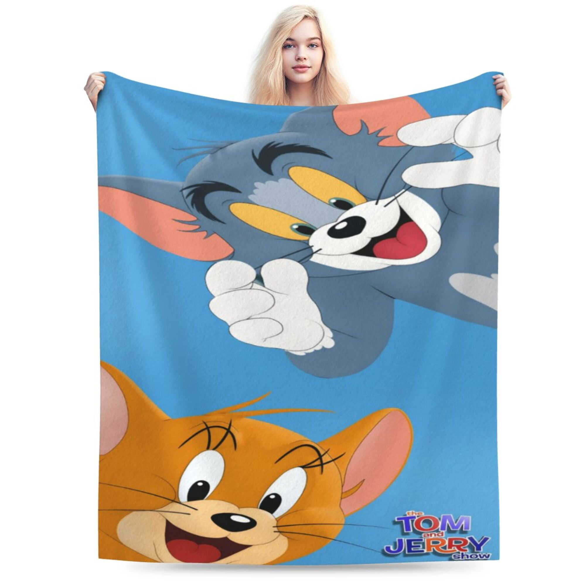 Tom and Jerry Cartoon Flannel Blanket, Soft and Cozy Plush All Season ...