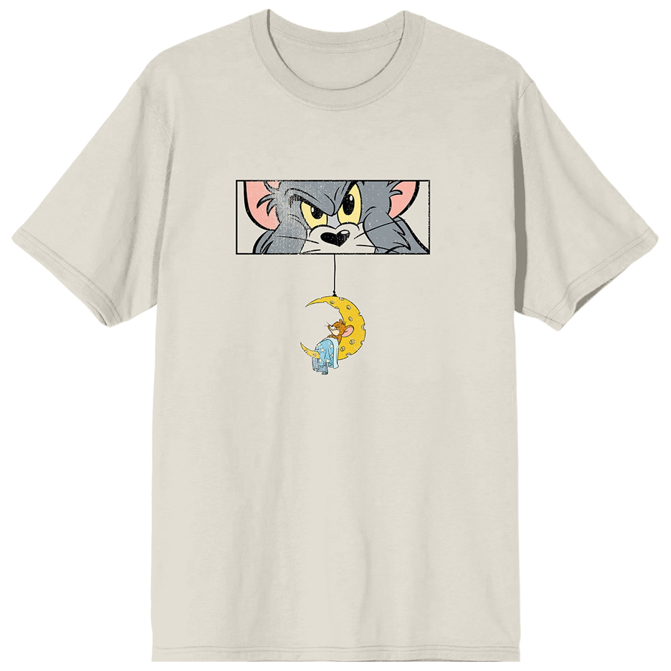 Tom & Jerry Core Logo Tom chasing Jerry on Pelican Adult Crew Neck ...