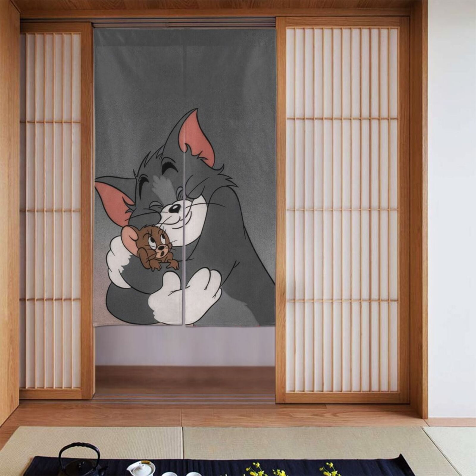 Tom And Jerry Custom Funny Photo Doorway Curtain, Customized ...