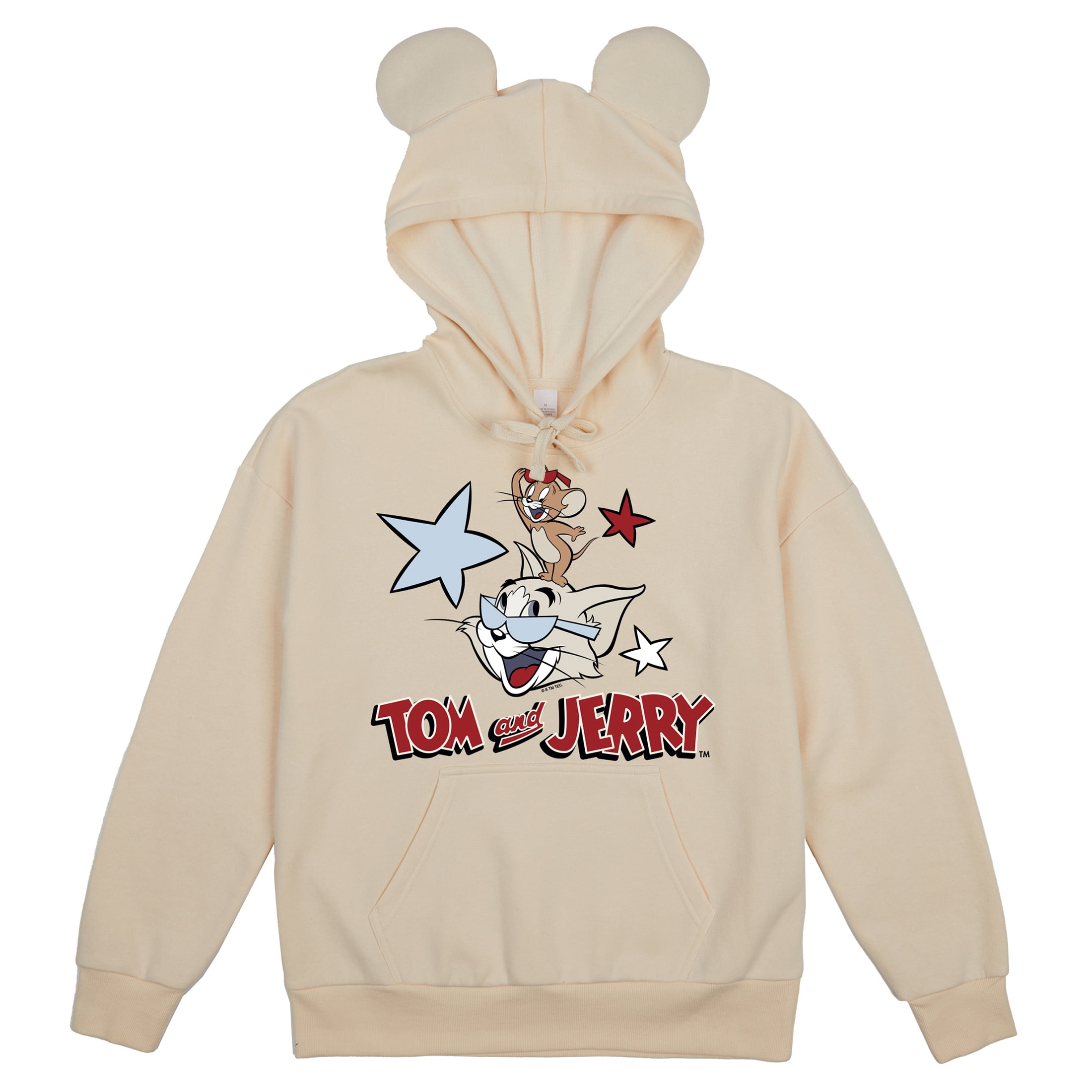 Tom & Jerry Patriotic Characters Adult Tofu Long Sleeve Hooded ...