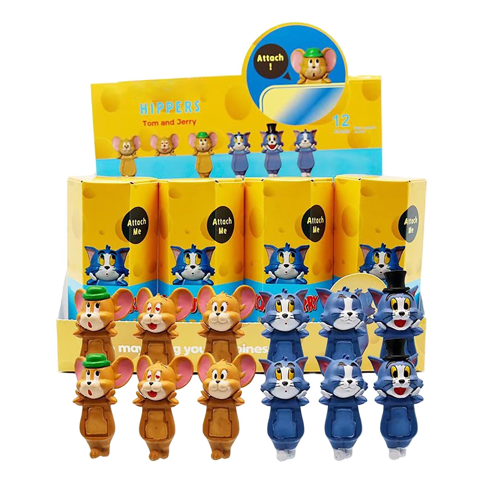Tom and Jerry Series Sonny Angel Hippers, 12Pcs Stickable Tom and Jerry ...