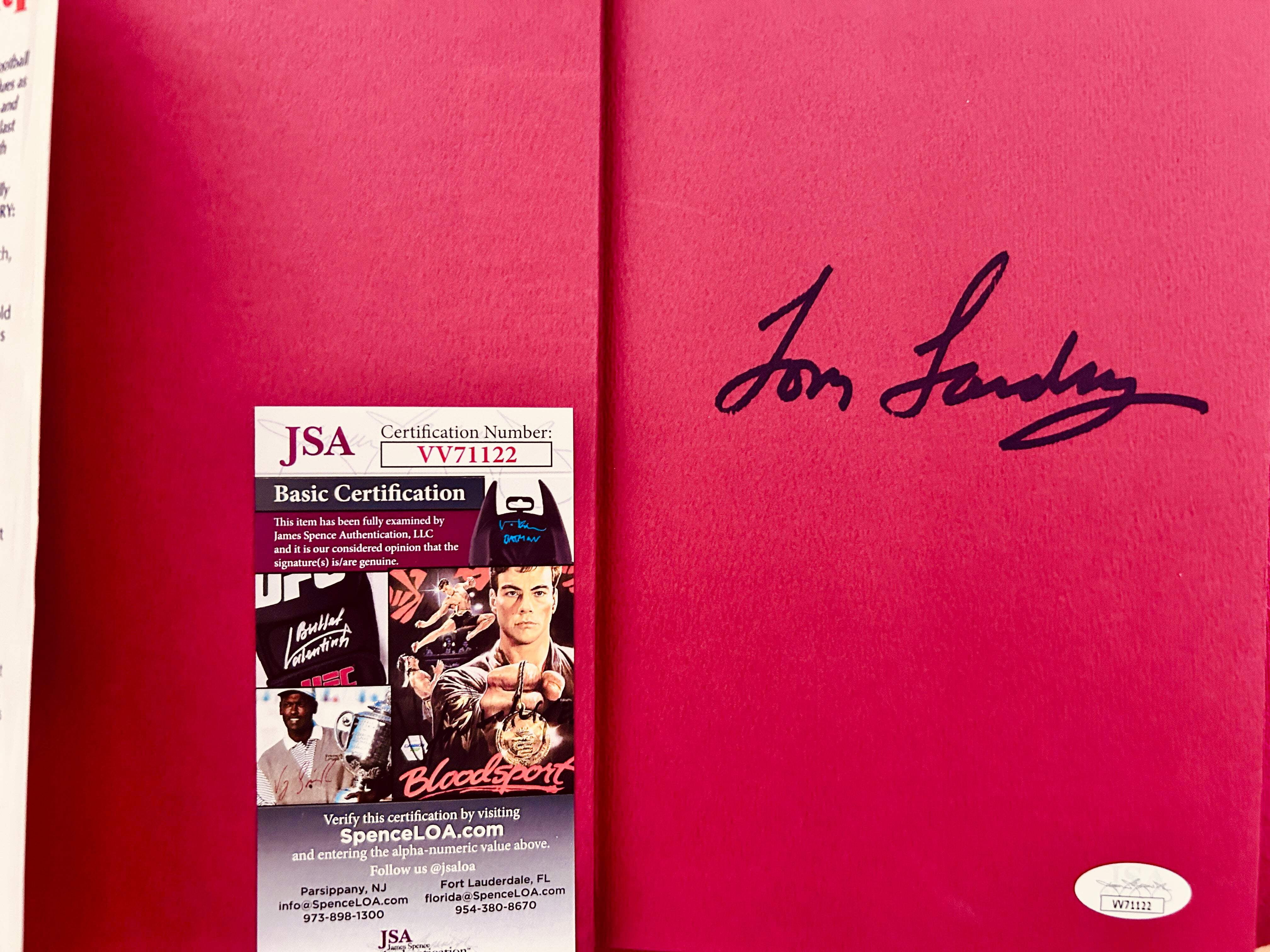 Tom Landry autographed An Autobiography hardcover book JSA Cowboys ...