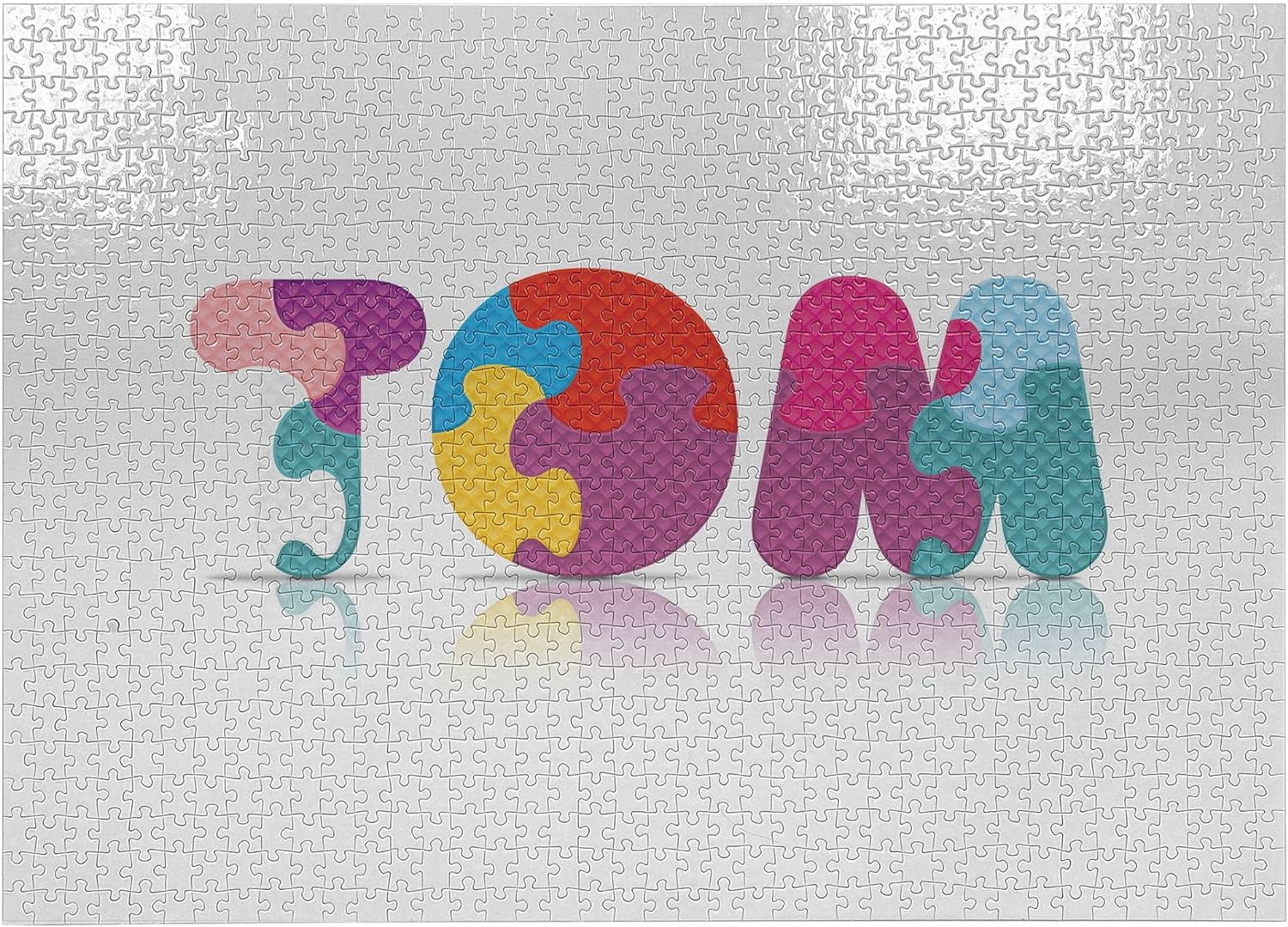 Tom Lettering Themed Abstract Game Pattern Composition Print Jigsaw ...