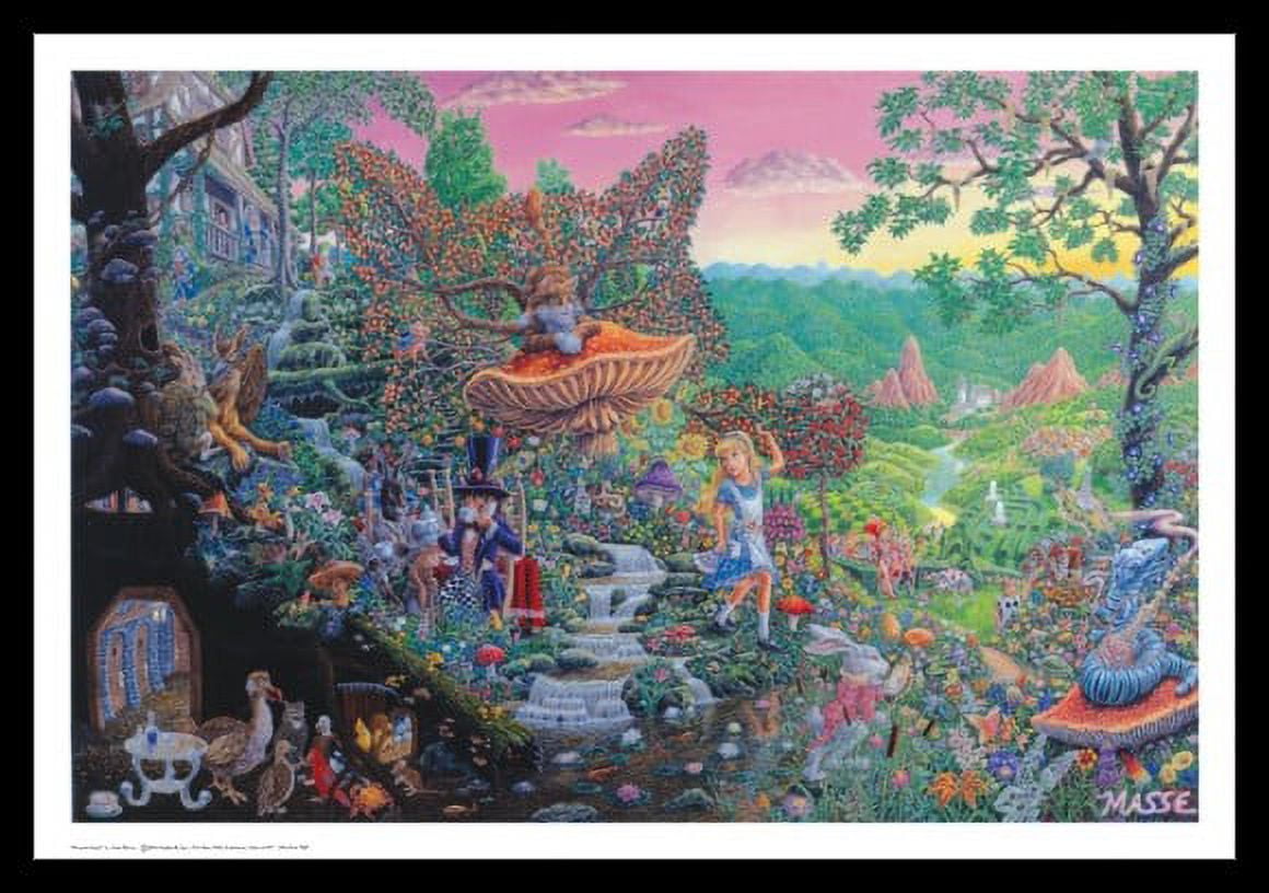 Tom Masse Wonderland Alice In Wonderland Laminated & Framed Poster (36 ...