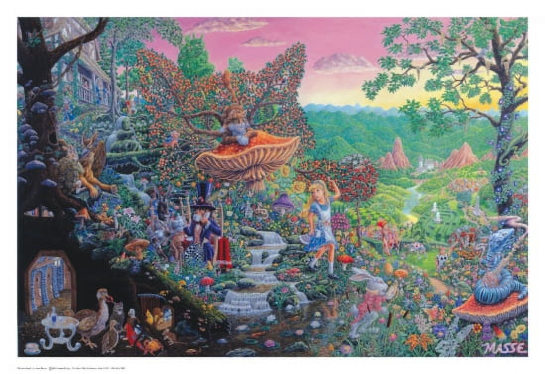 Tom Masse Wonderland Alice In Wonderland Poster (36 x 24) - Walmart.com
