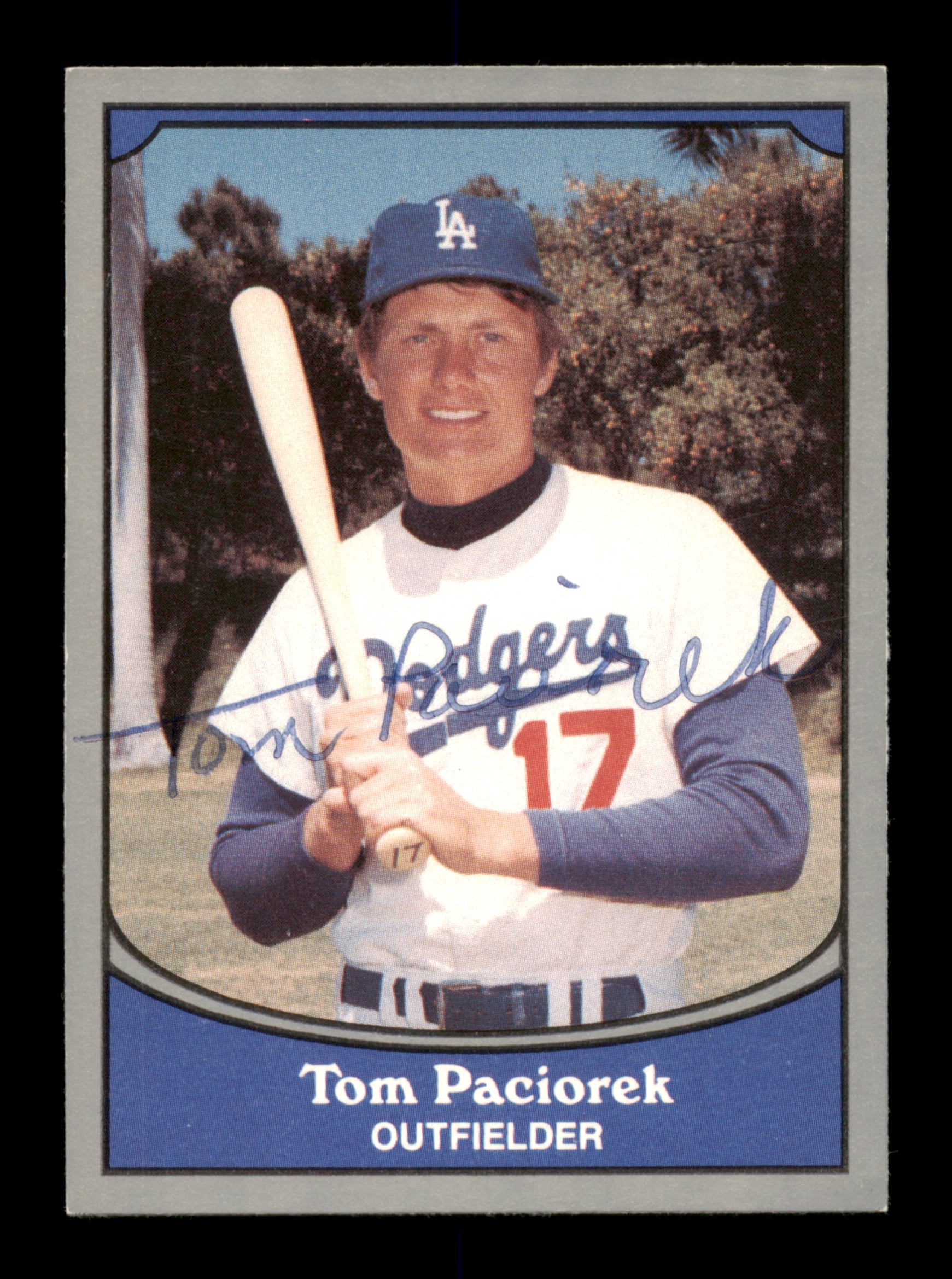 Tom Paciorek Autographed 1990 Pacific Card #97 Los Angeles Dodgers SKU ...