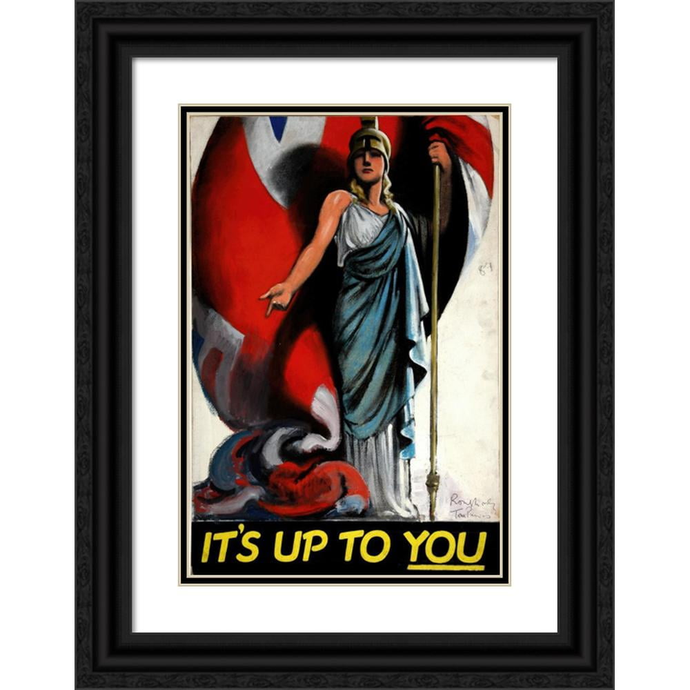 Tom Purvis 13x18 Black Ornate Wood Framed Double Matted Museum Art ...