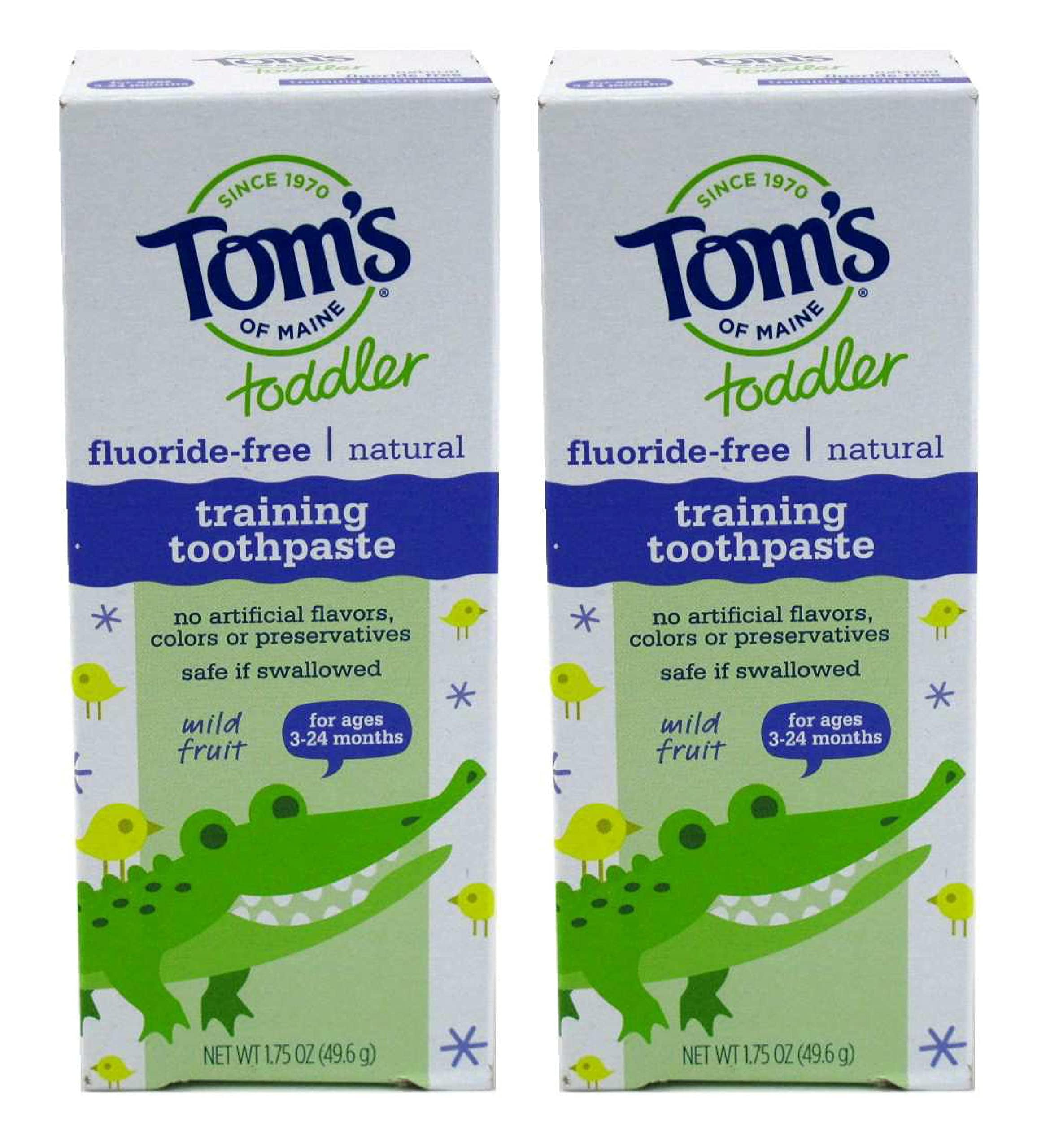 Tom's of Maine Children's Toothpaste, Mild Fruit Flavor, 1.75 oz, 2 pk ...