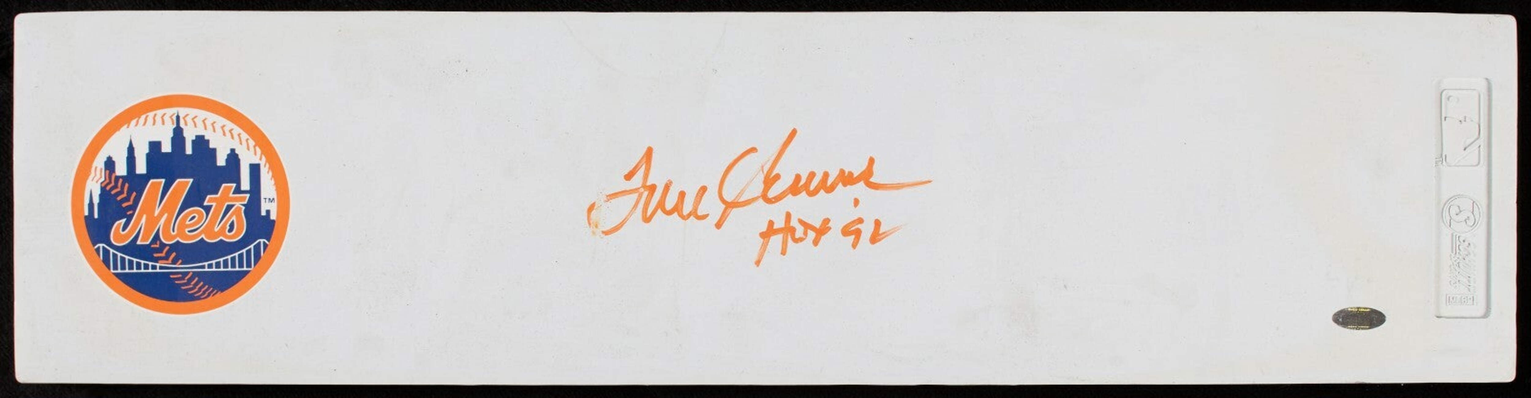Tom Seaver "Hall Of Fame 1992" Signed Authentic Pitching Rubber Beckett ...