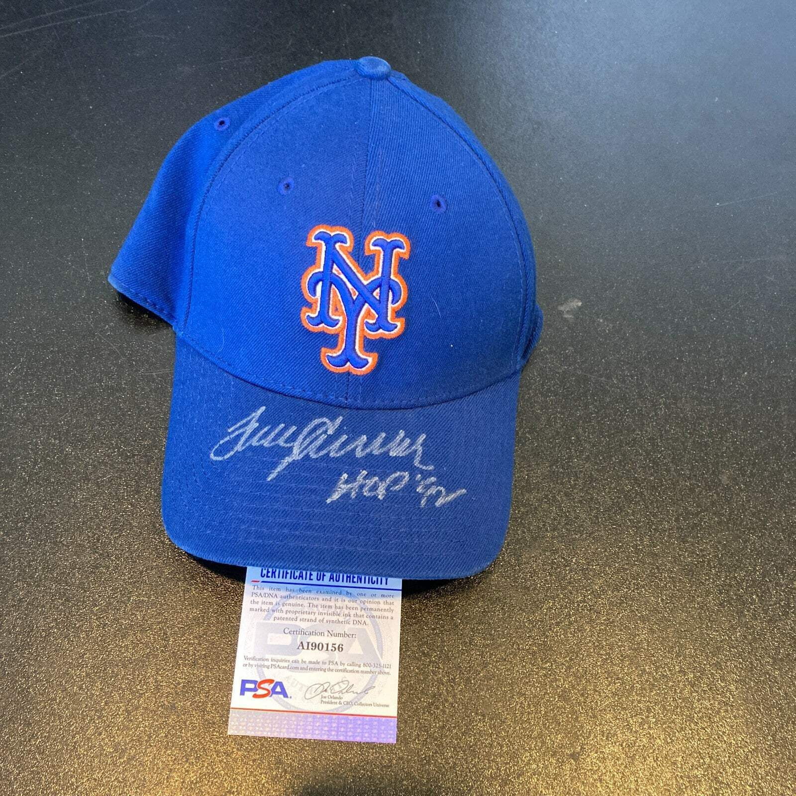 Tom Seaver Hall Of Fame 1992 Signed New York Mets Hat With PSA DNA COA ...