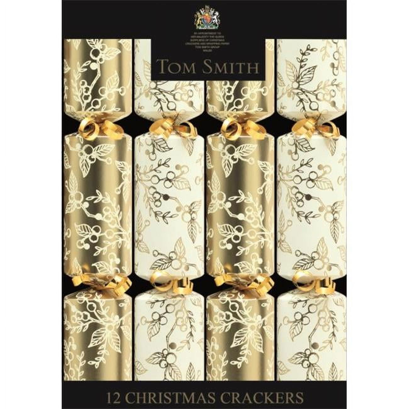 Tom Smith CRFTS2202 12 x 12 in. Holly Cube Crackers - Creme & Gold - 12 ...