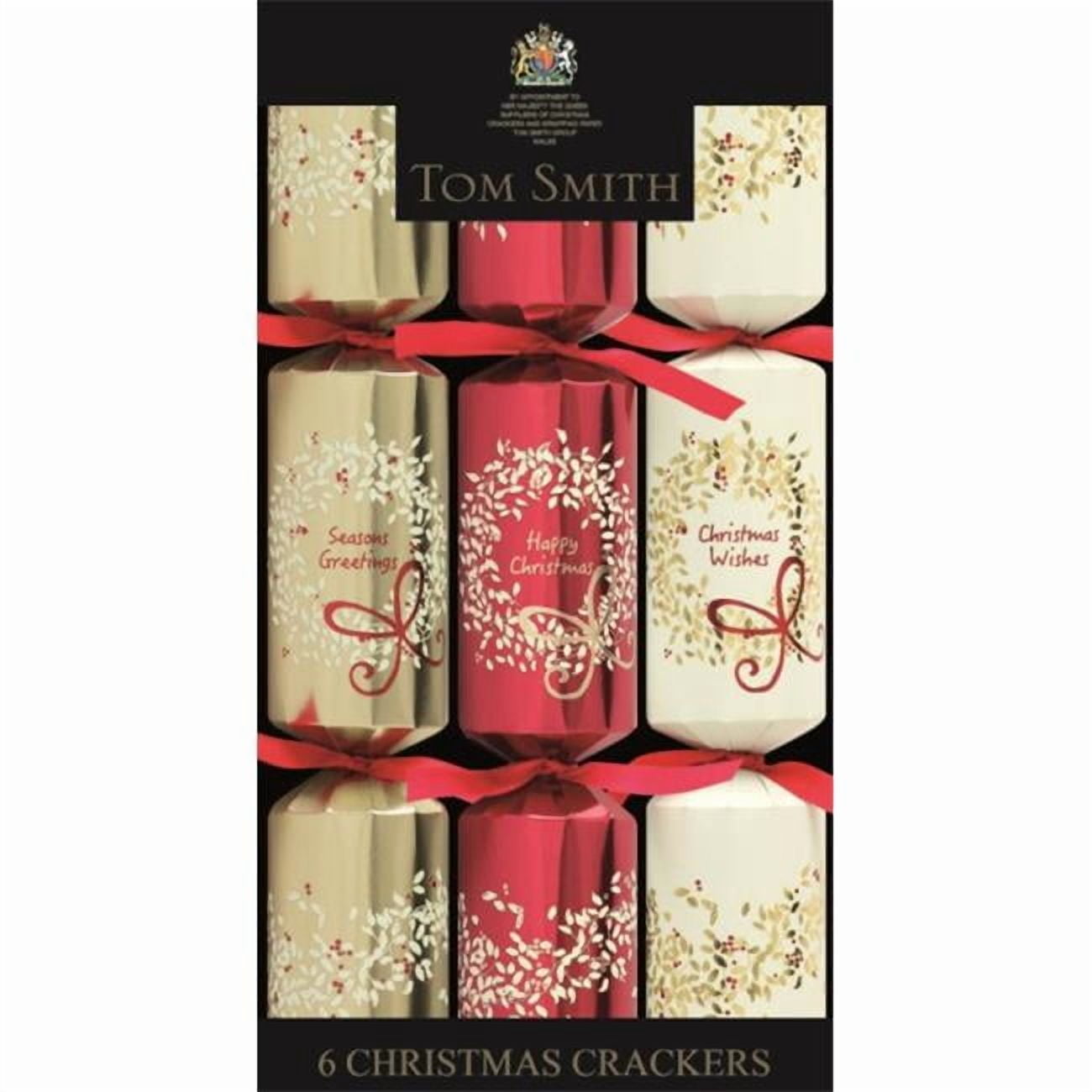 Tom Smith Christmas Crackers CRFTS2101 6 x 12 in. Red & Gold Foliage ...