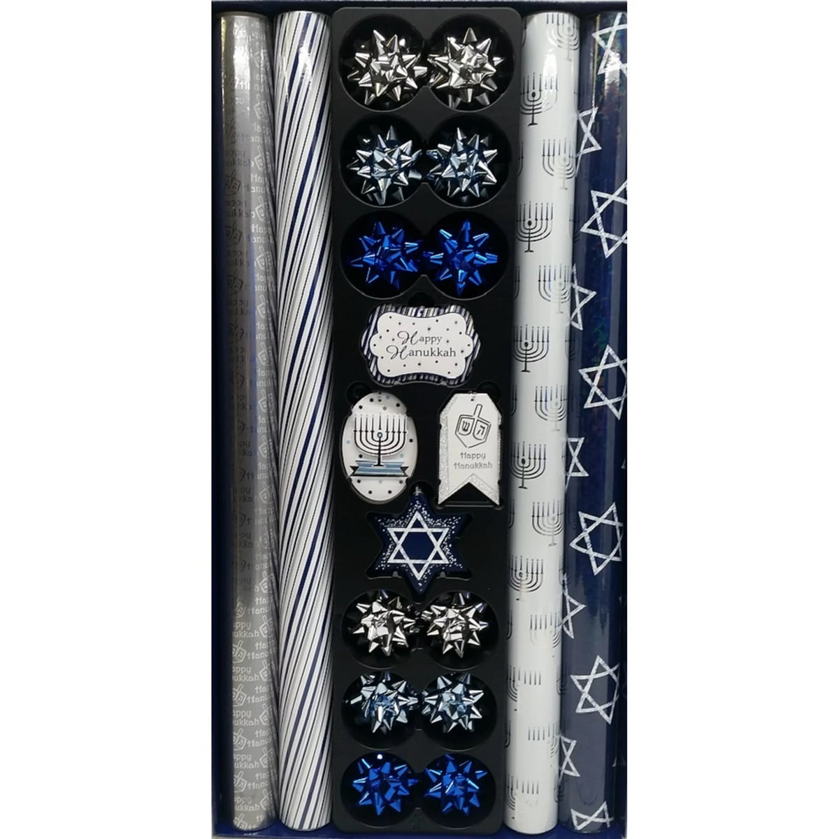 Tom Smith Gift Wrap Rolled Hanukkah Wrapping Paper with Coordinating ...