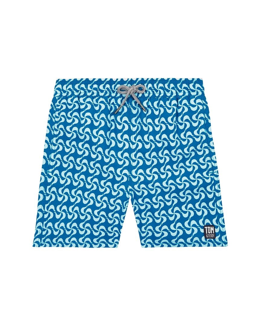 Tom & Teddy boys Mediterranean Tiles Swim Short, 3-4, Blue - Walmart.com