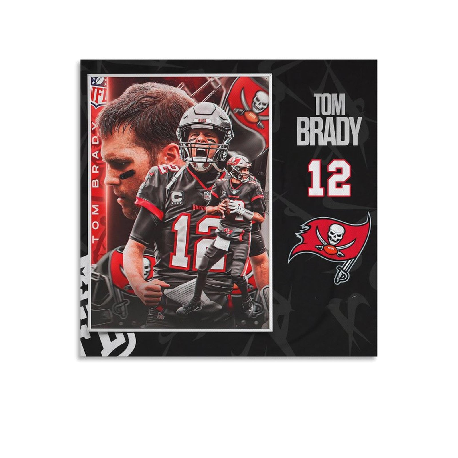 Tom Terrific Tom & Brady Football Legend Player Poster (4) Home Decor ...