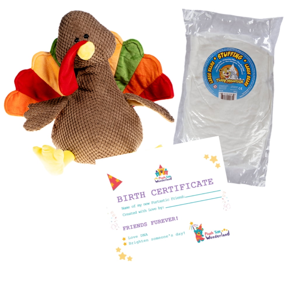 Tom The Turkey 16-inch DIY Plush Kit with Birth Certificate - Create ...