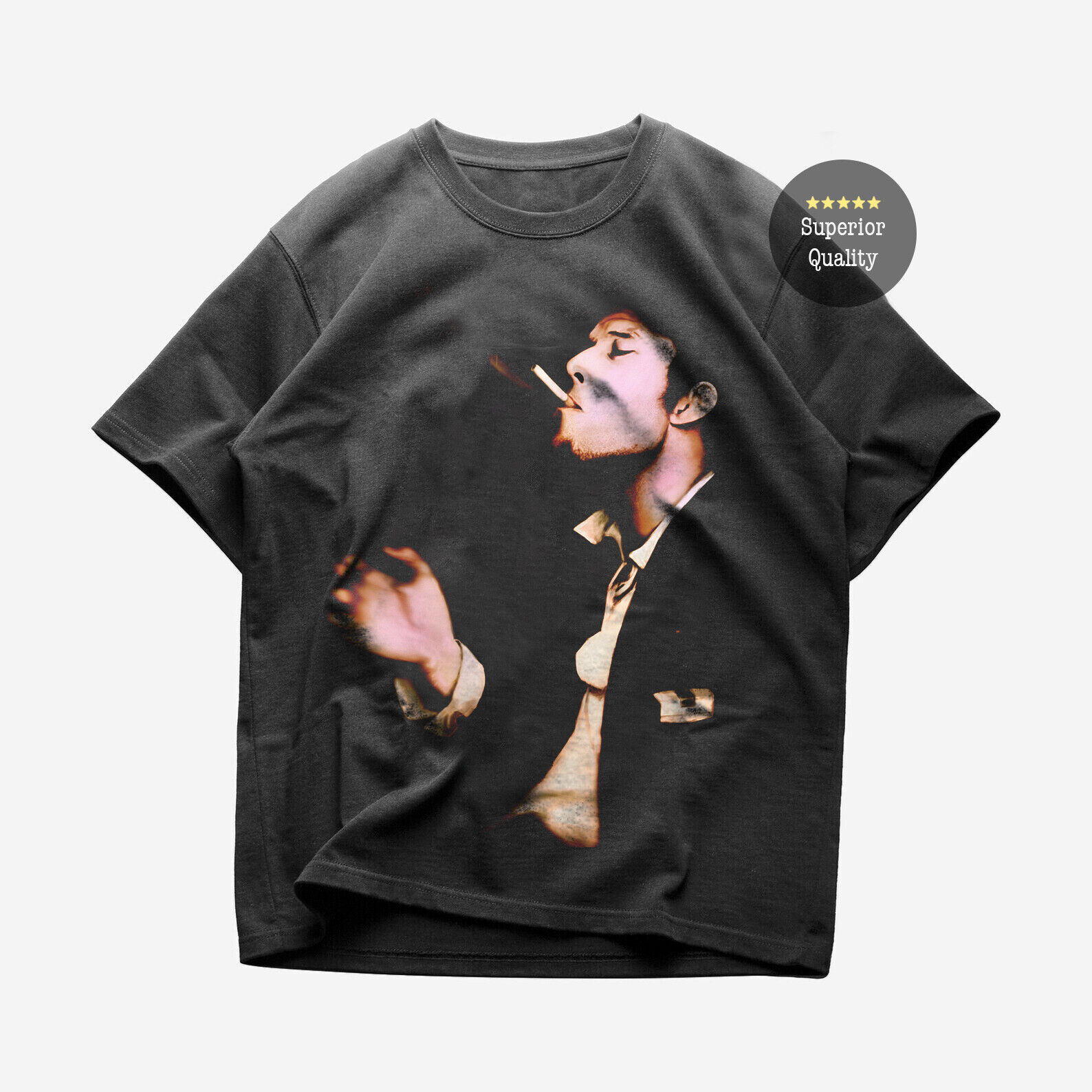 Tom Waits T-Shirt - Vintage Music Tee - Young Tom Waits Smoking ...