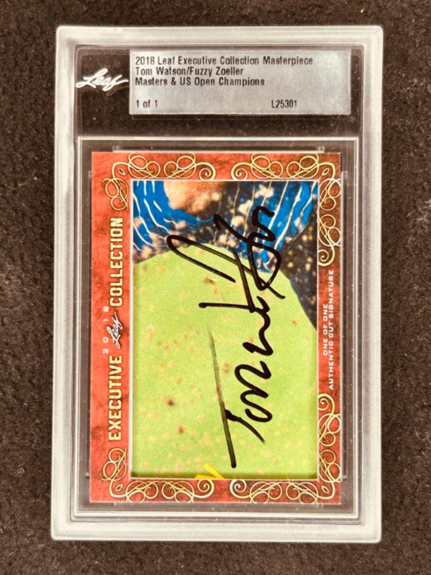 Tom Watson and Fuzzy Zoeller 2018 Leaf Masterpiece Cut Signature ...