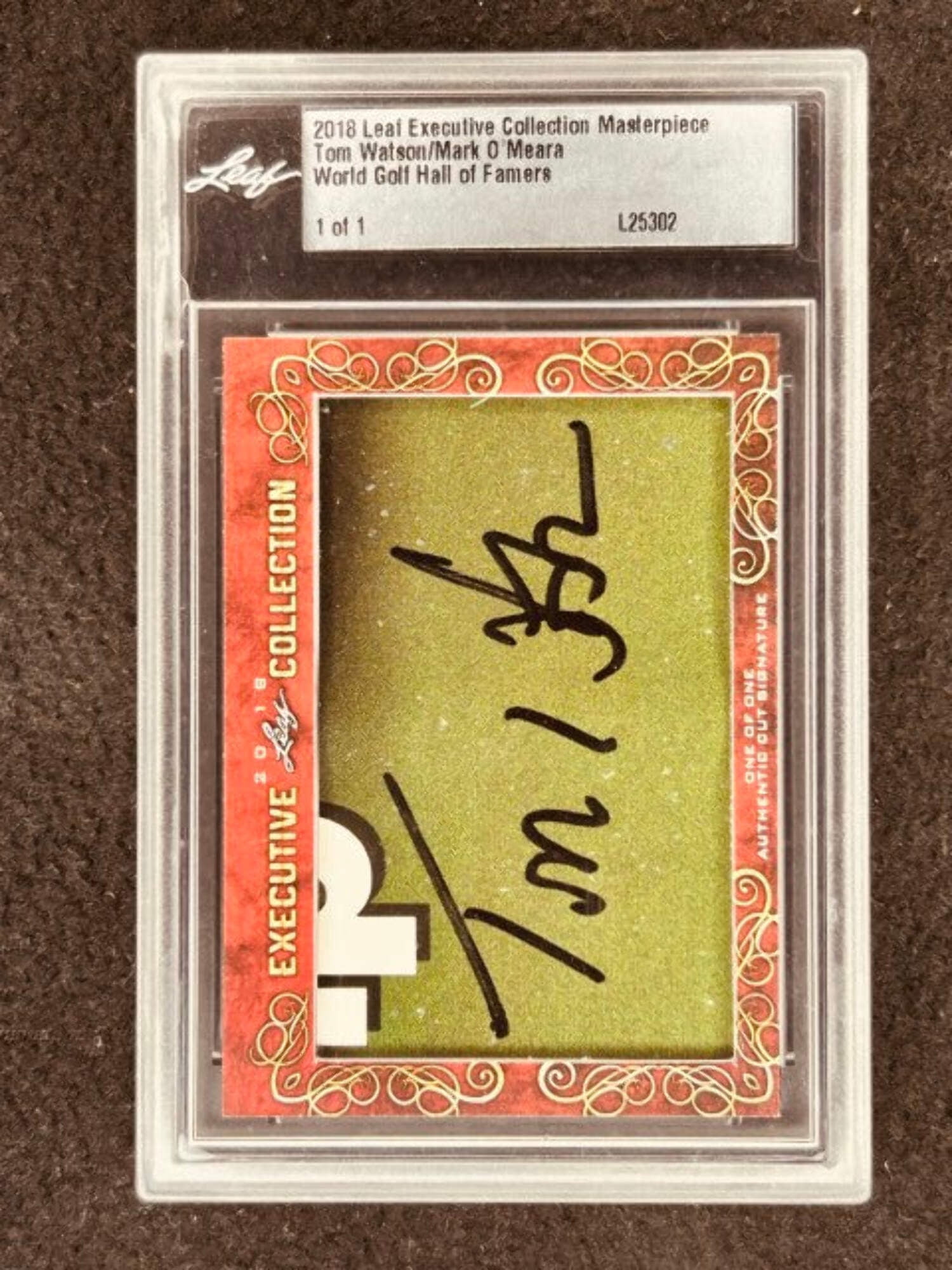 Tom Watson and Mark O'Meara 2018 Leaf Masterpiece Cut Signature ...