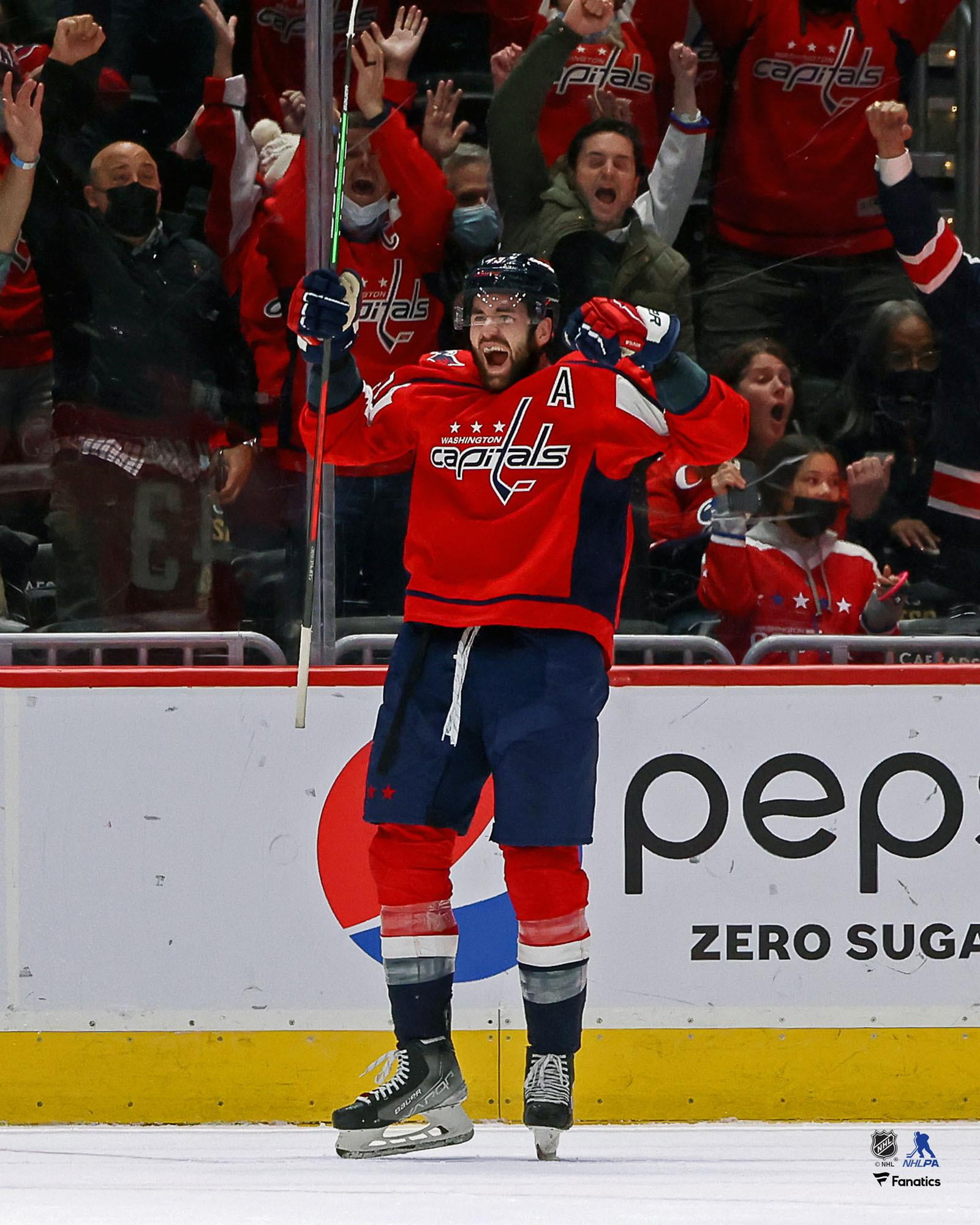 Tom Wilson Washington Capitals Unsigned Celebrates Game Winning Goal in ...