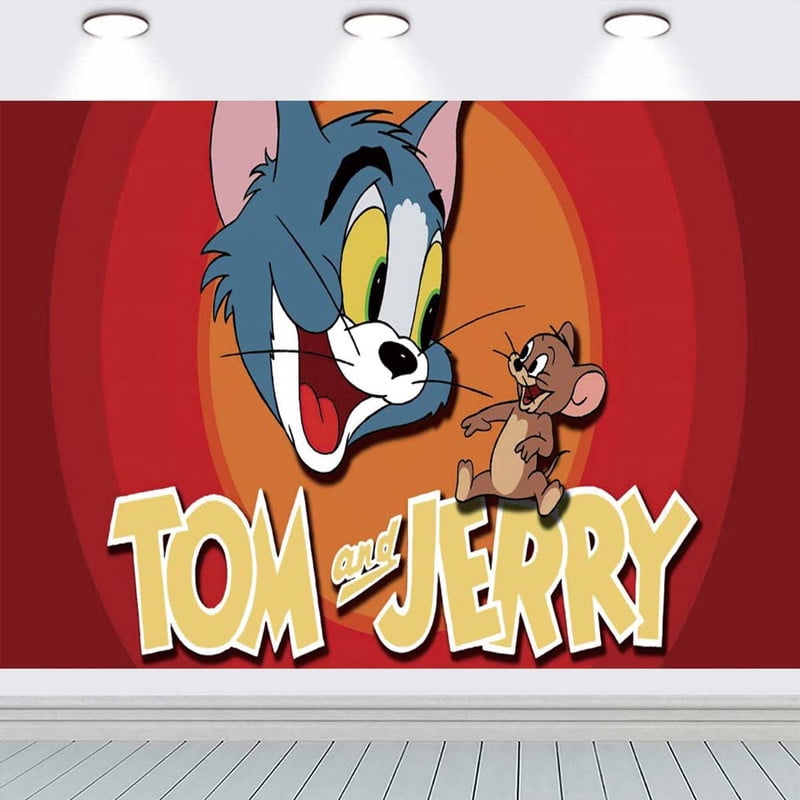 Tom and Jerry Backdrop Banner Party Supplies Poster Movie Theme ...