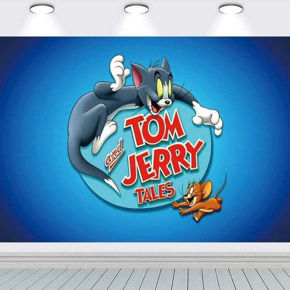 Tom and Jerry Backdrop Banner Party Supplies Poster Movie Theme ...