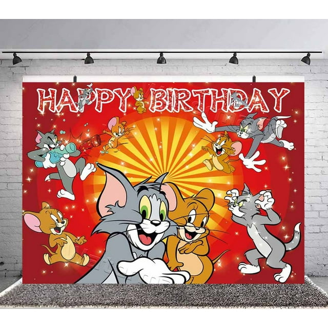 Tom and Jerry Backdrop Banner Party Supplies Poster Movie Theme ...