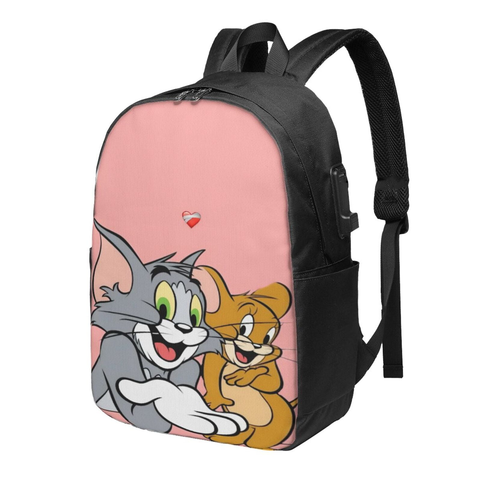 Tom and Jerry Cartoon Backpack Anime Print Large Capacity School Laptop ...
