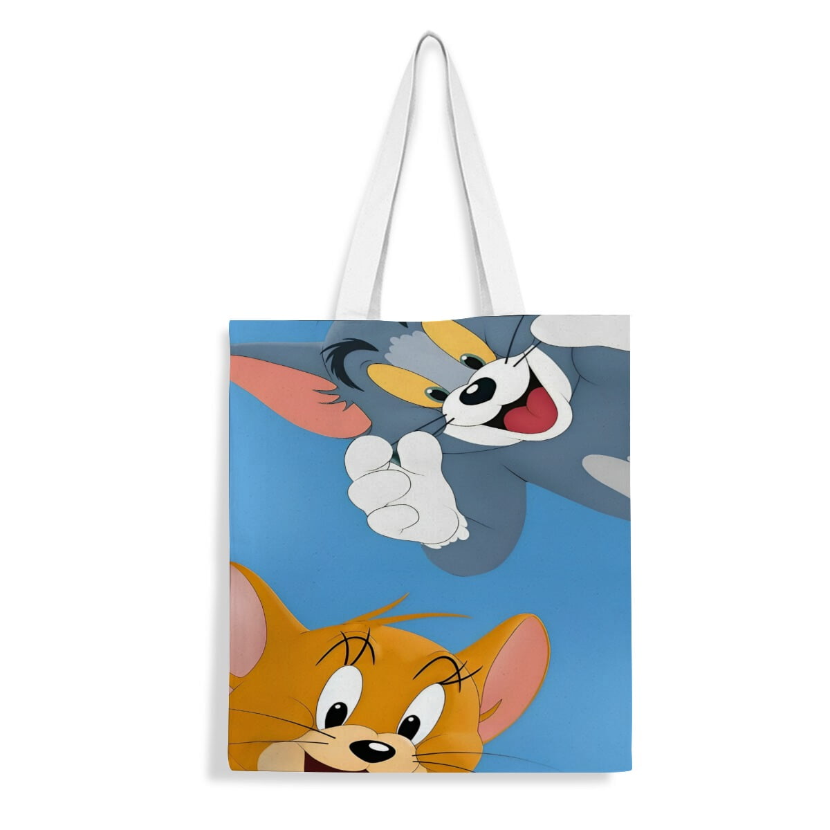 Tom and Jerry Gift Basket Initial Canvas Tote Bag with Pocket ...