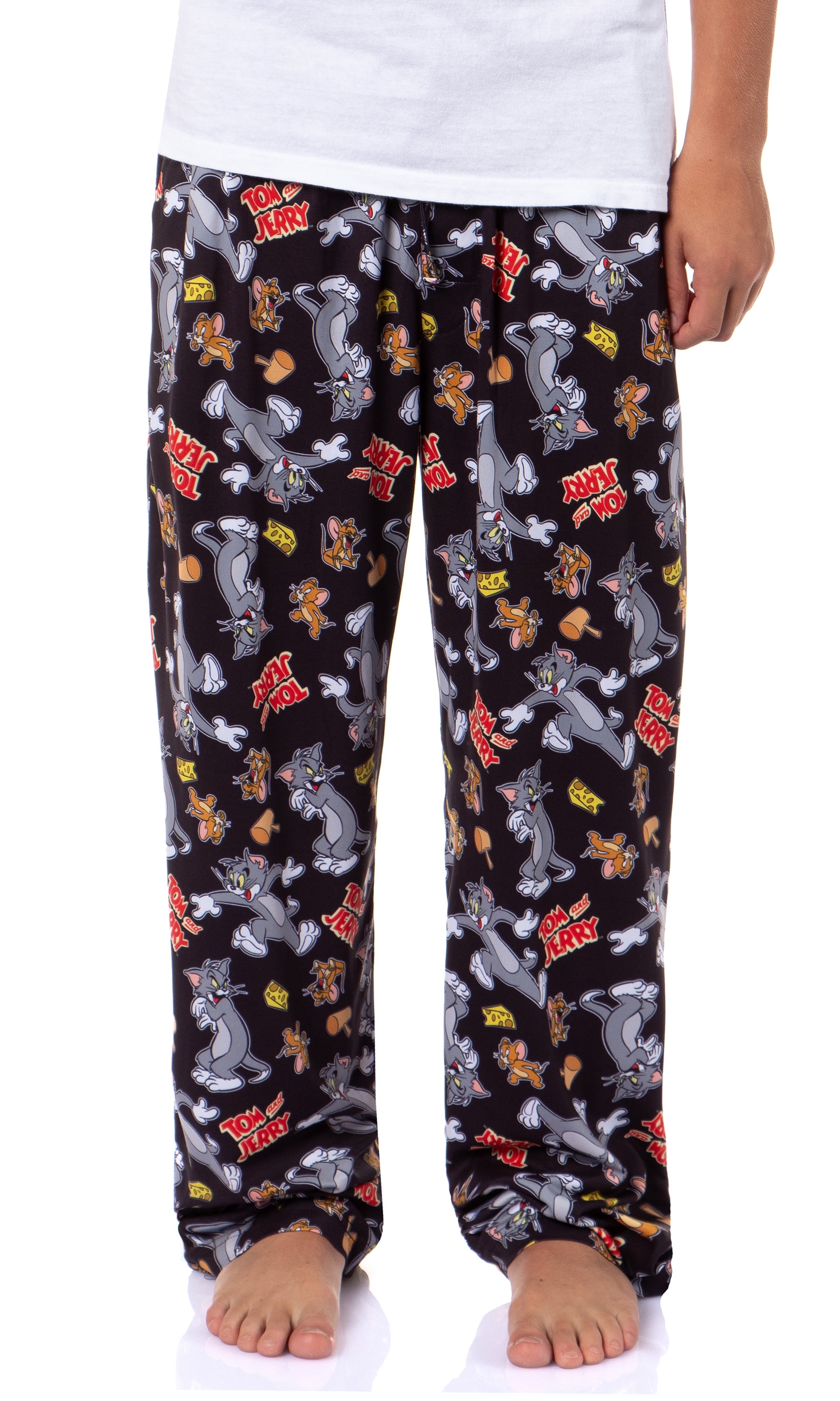 Tom and Jerry Men's Cheese Tossed Print Sleep Pajama Pants For Adults ...