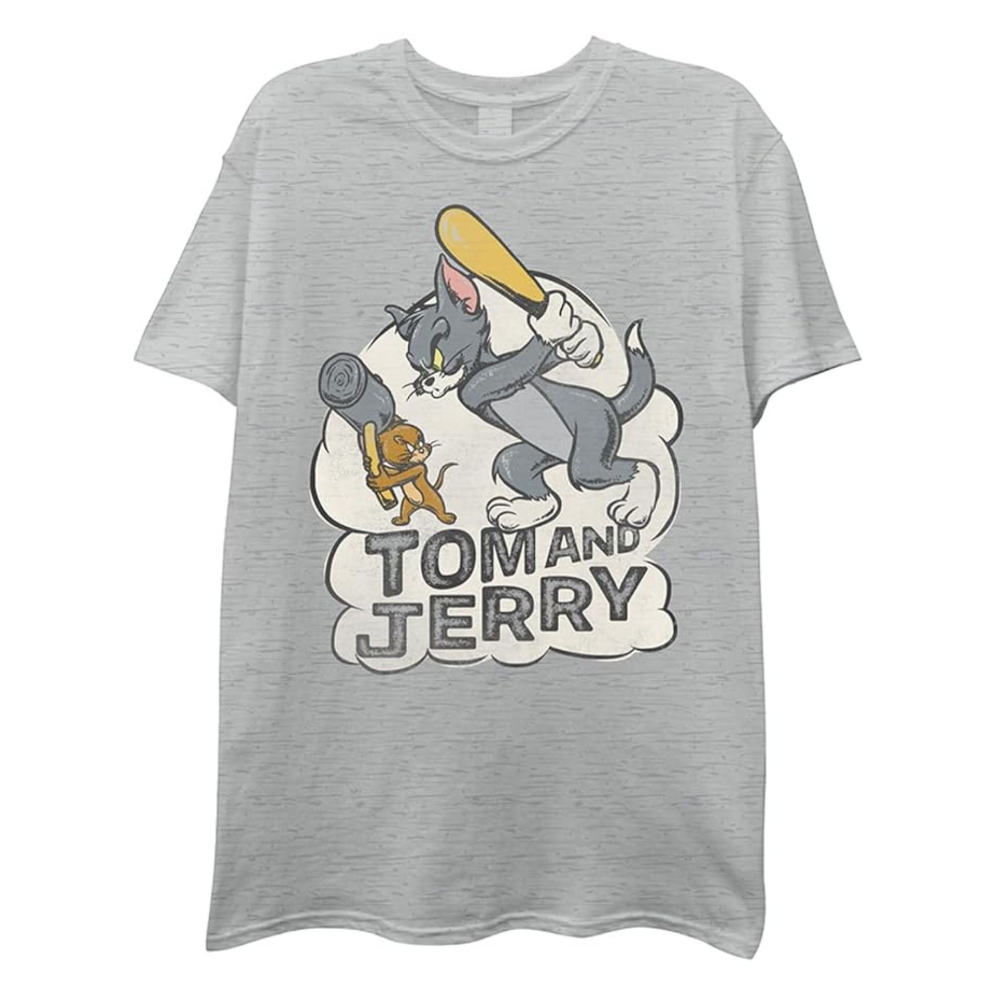 Tom and Jerry Men's Shirt, Classic Cartoon Printed Hanna-Barbera Tom ...
